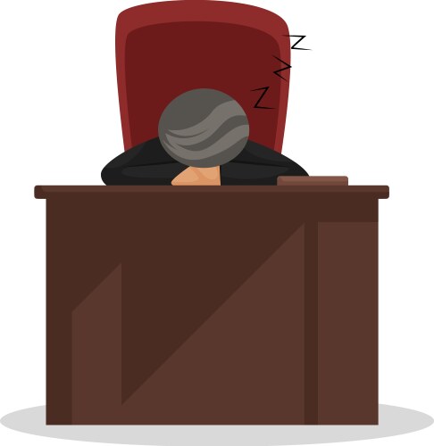 Cute judge girl cartoon character standing Vector Image