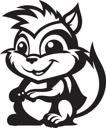 Chipmunk black logo Royalty Free Vector Image - VectorStock