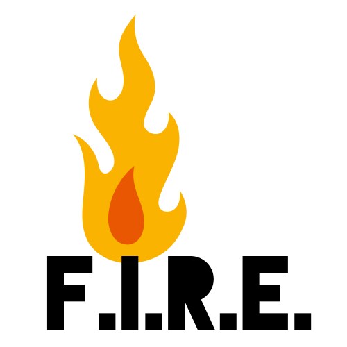 Fire concept cartoon style financial independence Vector Image