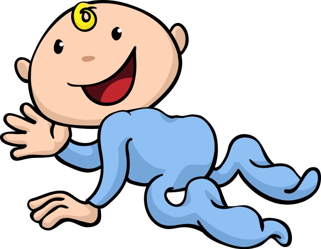 Super baby cartoon clipart Royalty Free Vector Image
