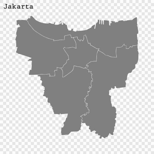 Jakarta map Vector Images & Graphics for Commercial Use | VectorStock