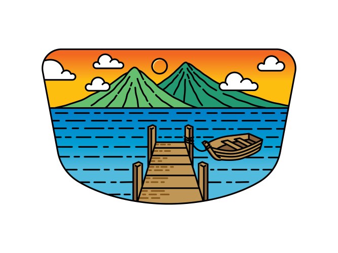 Natural scenery in the frame Royalty Free Vector Image