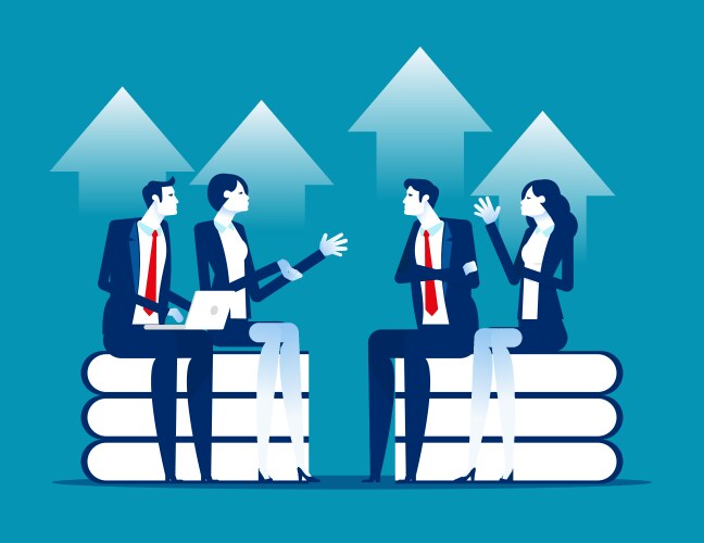 Office training team business staff learning Vector Image