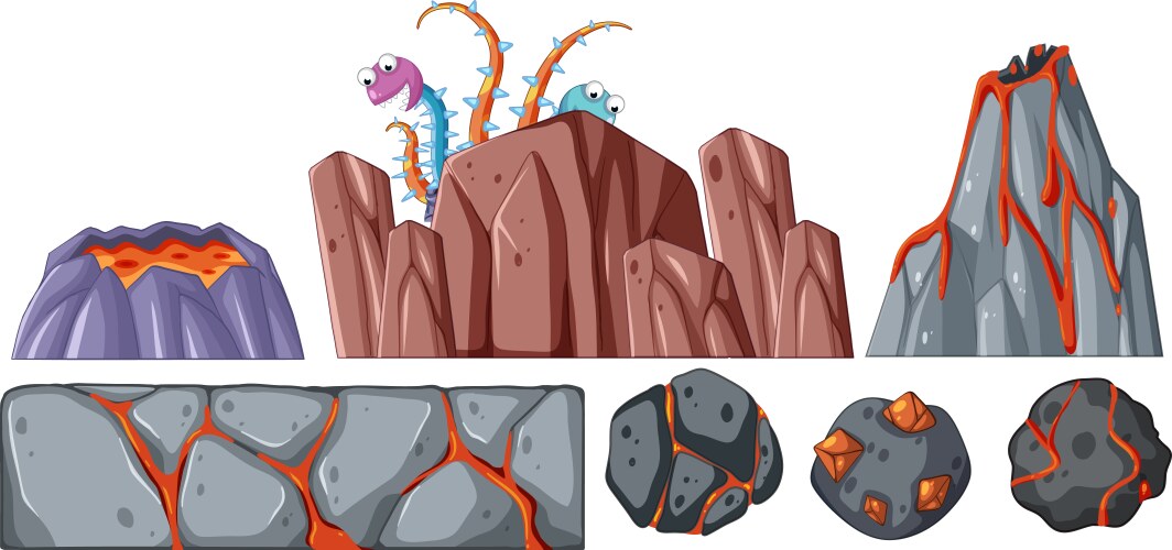 Volcanic Rocks Vector Images (over 3,400)