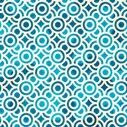 Abstract geometric circles seamless patterns set Vector Image