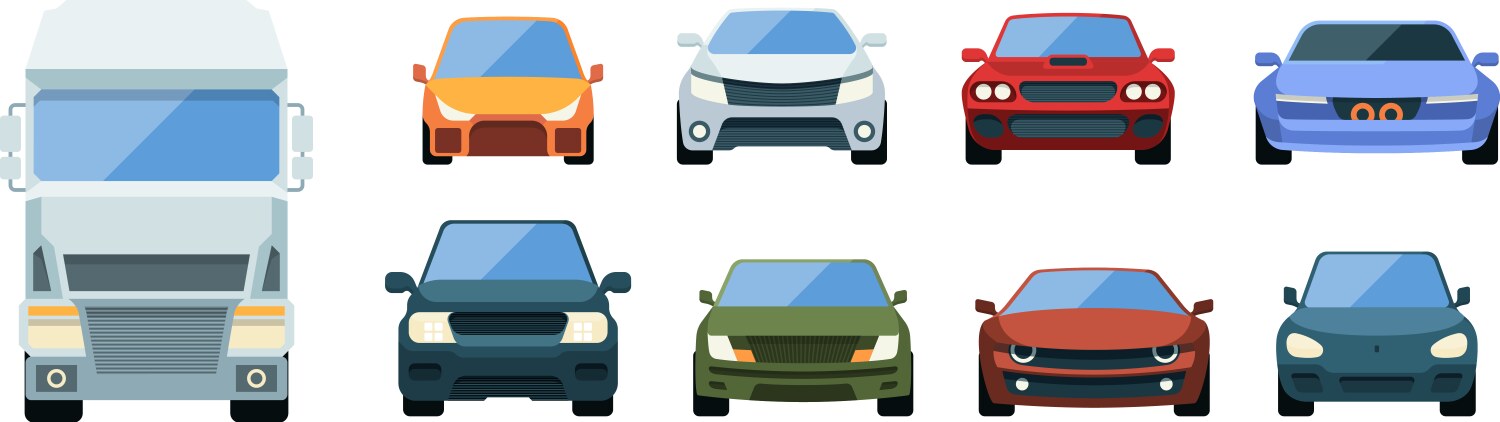 Two car top view Royalty Free Vector Image - VectorStock
