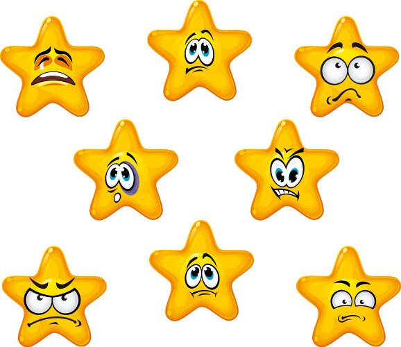 Grasshopper with different facial expressions Vector Image