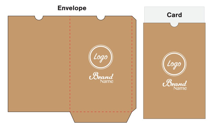 Hotel key card holder folder package template Vector Image