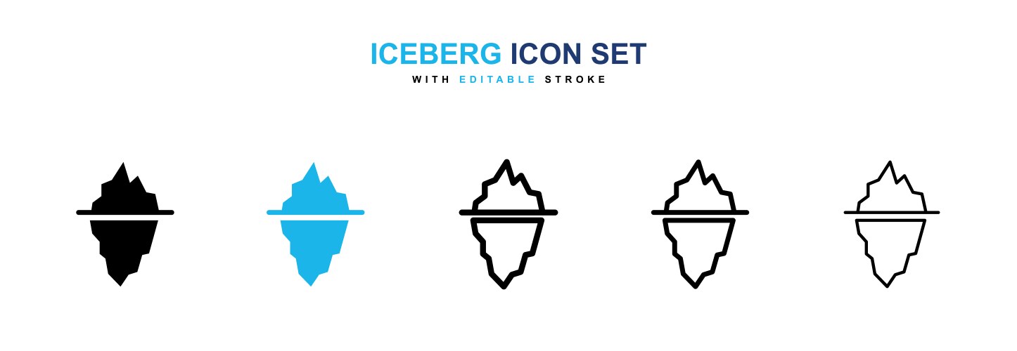 Iceberg Underwater Icon Vector Images (over 2,100)
