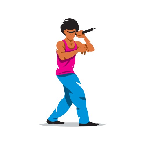 Cartoon rapper Royalty Free Vector Image - VectorStock