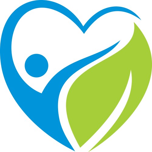 Sprout Heart Logo - Green Plant Symbol Royalty Free Vector