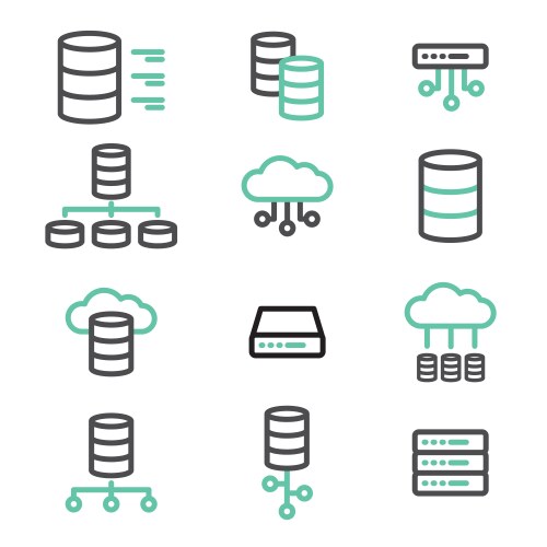 Data center server room icon Royalty Free Vector Image