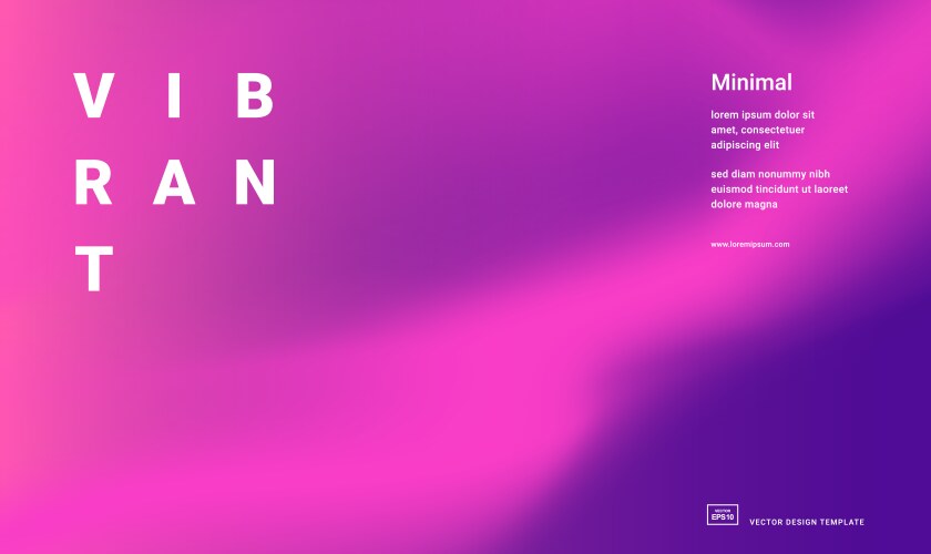 Simple minimalist design of vibrant gradient Vector Image