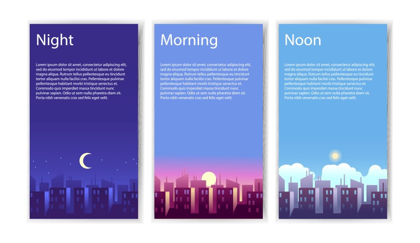 Morning Noon Evening Night Vector Images (over 140)