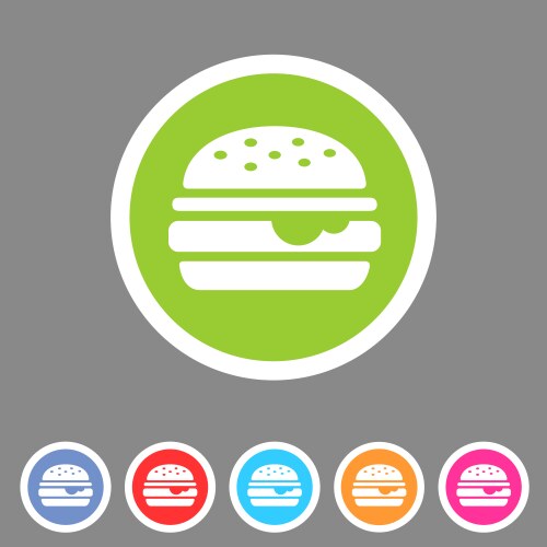 Fast food location logo minimal stylized burger Vector Image