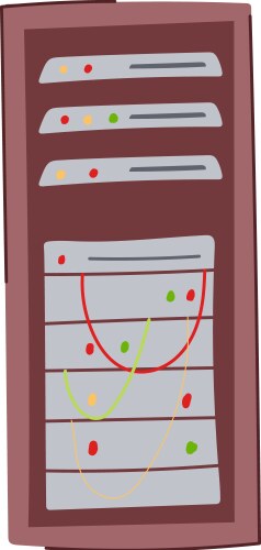 Server rack set cartoon Royalty Free Vector Image