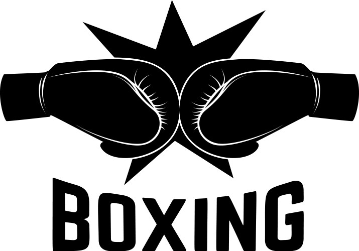 Fighting boxing gloves design element for logo Vector Image