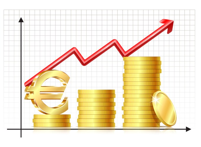 Money grow chart Royalty Free Vector Image - VectorStock