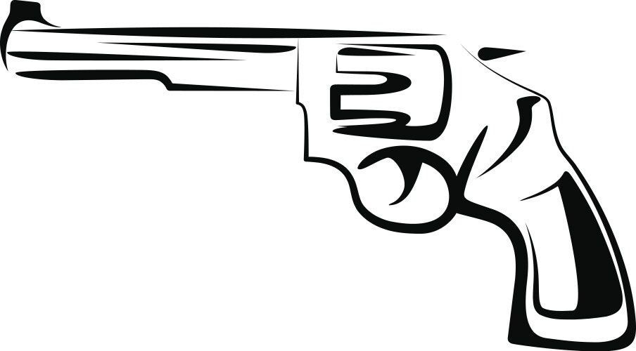 Wyatt earpl six gun Royalty Free Vector Image - VectorStock