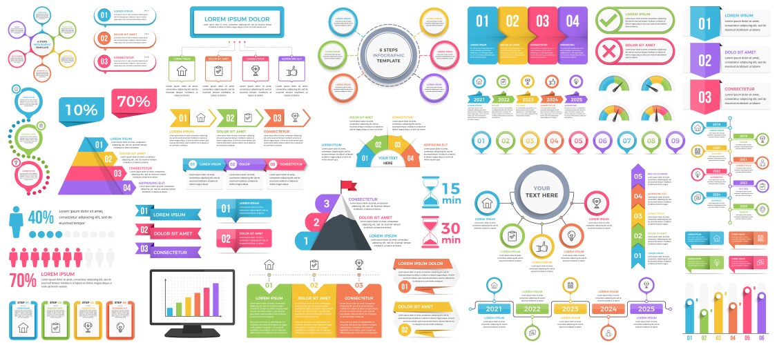 Three Infographic Vector Images (over 25,000)