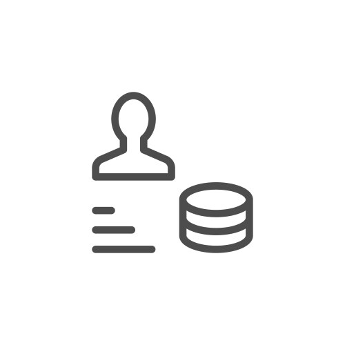Salary increase growth icon on white Royalty Free Vector