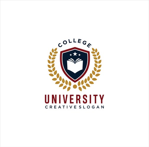 University logo design template Royalty Free Vector Image