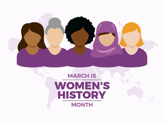 Womens history month poster Royalty Free Vector Image