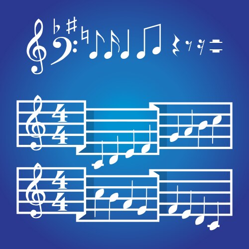 Transparent music note Royalty Free Vector Image