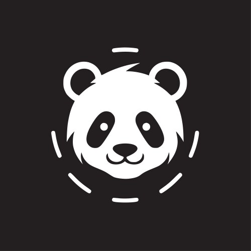 Panda - minimalist and simple silhouette Vector Image