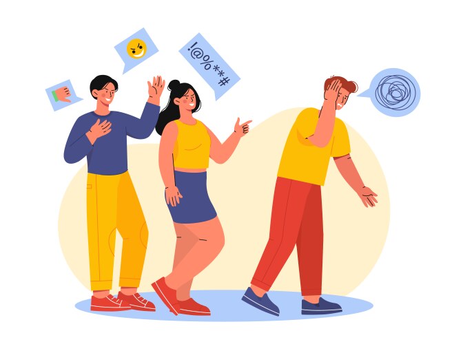 Boy with bad knowledge simple Royalty Free Vector Image