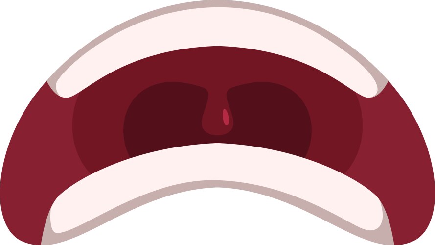 Open mouth screaming face expression yell icon Vector Image