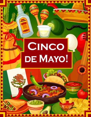 Cinco de mayo mexican holiday posters Royalty Free Vector