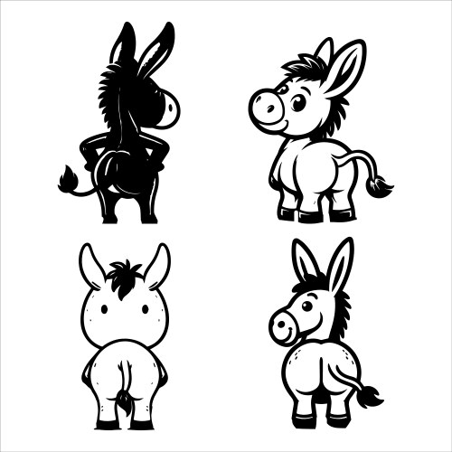 Donkey svg Royalty Free Vector Image - VectorStock