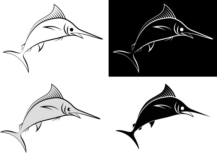 Blue marlin fish Royalty Free Vector Image - VectorStock