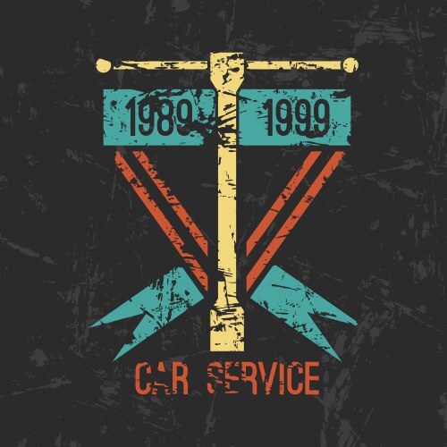 Car service emblem Royalty Free Vector Image - VectorStock