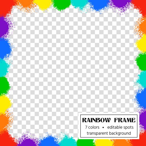 Hand drawn powder explosion rainbow frames Vector Image