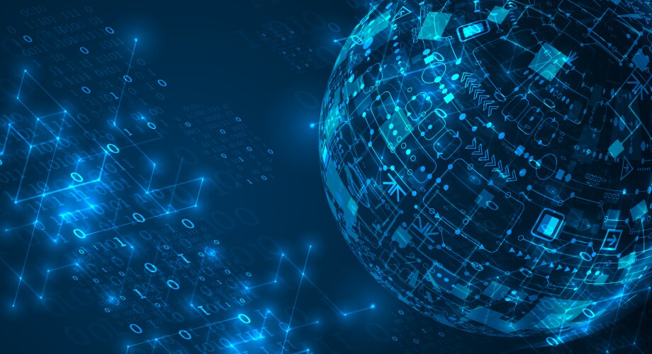 Sphere theme digital technology isometric Vector Image