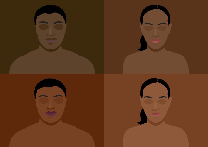Color Palette for Dark Skin Vector Images (over 140)