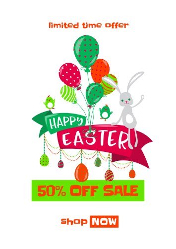 Spring poster with text in frame colorful bouquet Vector Image