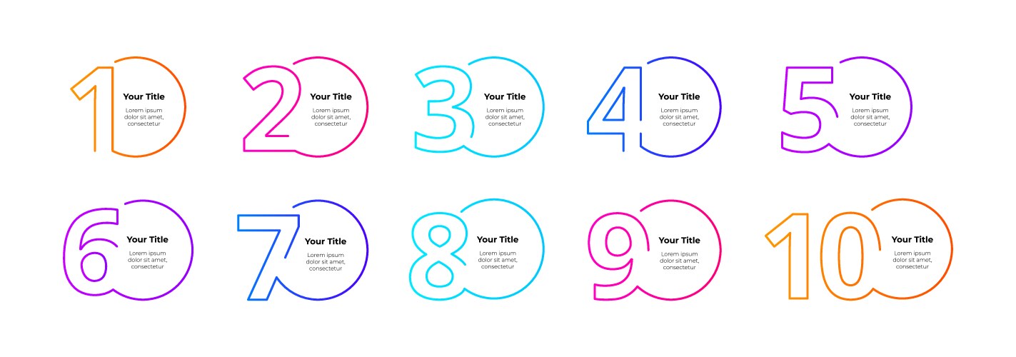 Numbers Outline Vector Images (over 100,000)