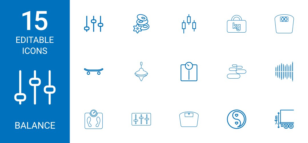 7 balance icons (36814735) – Free Vector | VectorStock