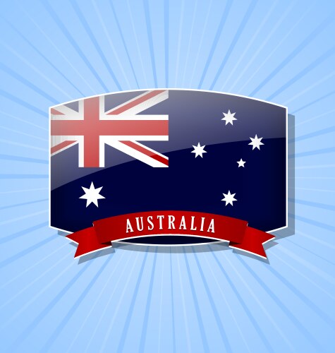 Retro australia flag postage stamp Royalty Free Vector Image