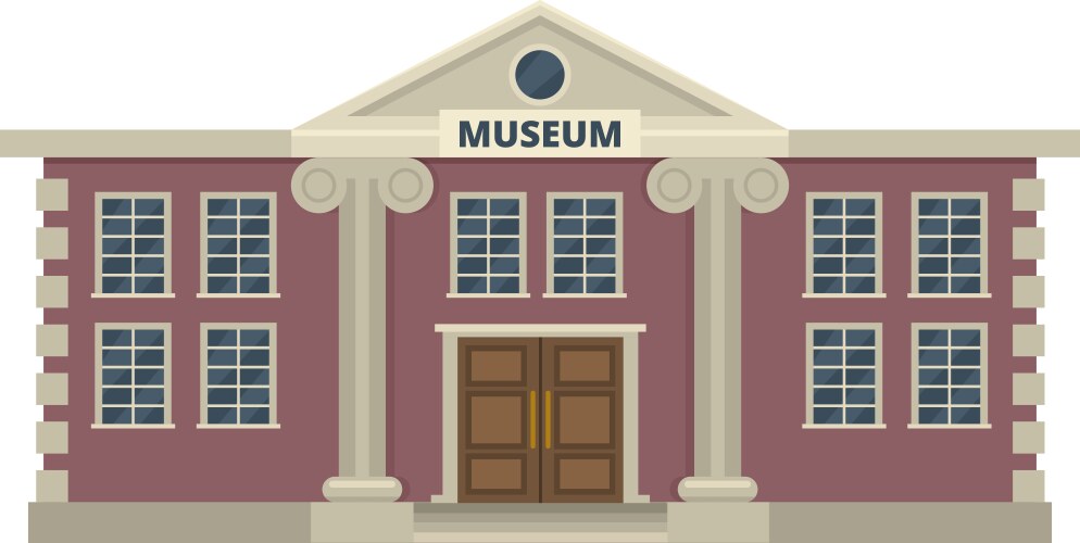 Museum building historical Royalty Free Vector Image