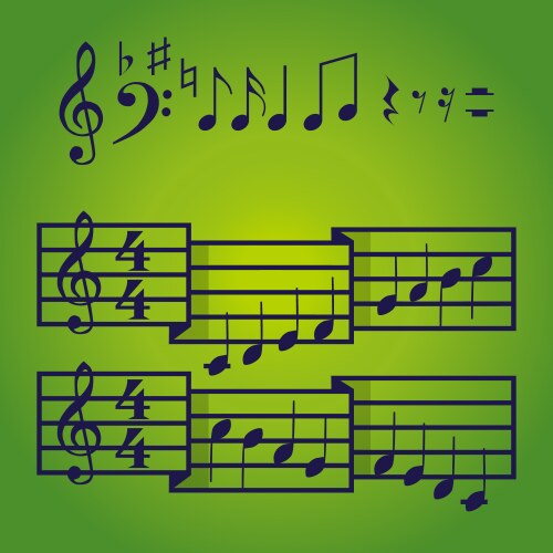 Transparent music note Royalty Free Vector Image