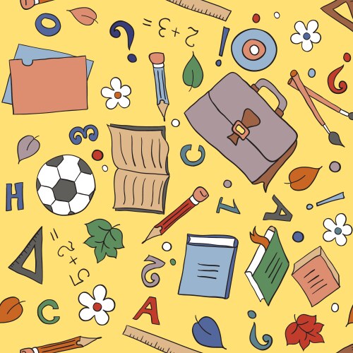 Seamless school background Royalty Free Vector Image