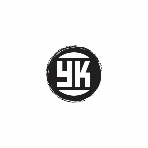Yk logo monogram design template Royalty Free Vector Image
