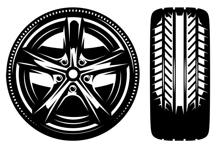 A metal disk for car wheel Royalty Free Vector Image