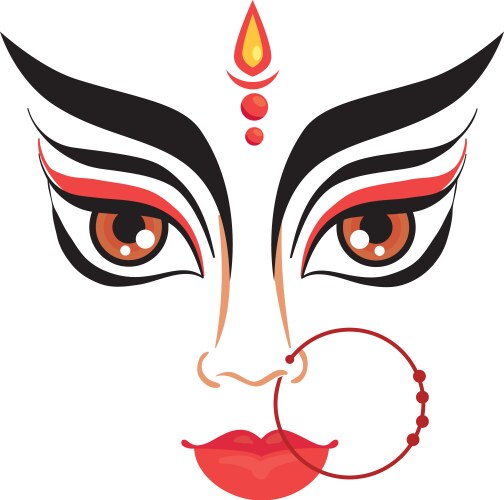 Goddess durga and tiger Royalty Free Vector Image