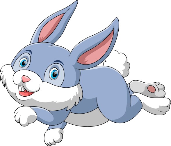 A cute rabbit running Royalty Free Vector Image