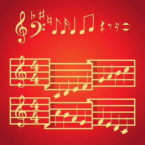 Transparent music note Royalty Free Vector Image